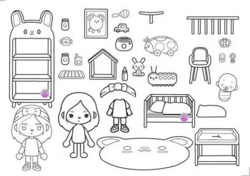 Персонажи Тока Бока с одеждой для распечатки (100 картинок)